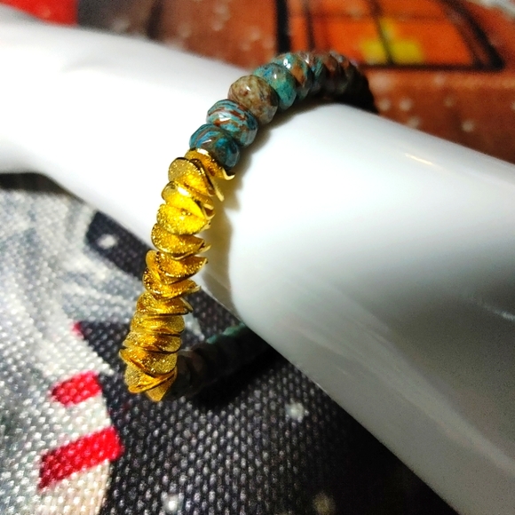 Bondhu | Jewelry | Ocean Jasper Multifaceted Rondelle Style Mala Bead ...